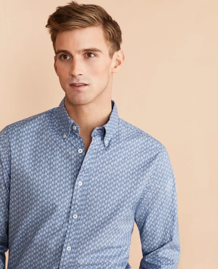 Indigo Red Fleece Print Shirt Indigo Red Fleece Print Shirt