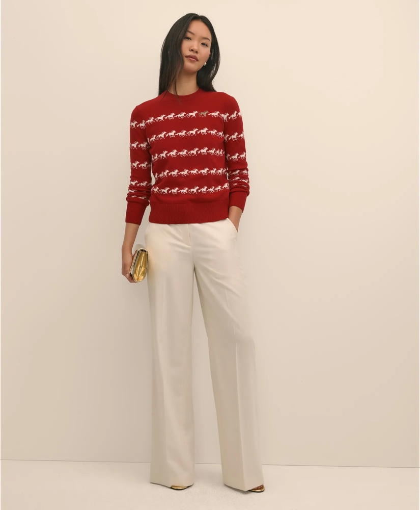 Women's Lunar New Year Merino-Wool-Blend Crewneck Sweater